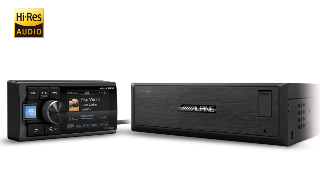 UTX-M08S | Alpine Hi-Res Audio Digital Media Player – Phatt Audio Concepts